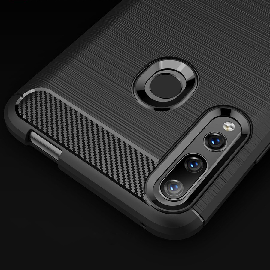 Flexi Slim Carbon Fibre Case for Huawei Y9 Prime 2019 (Black)